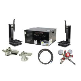 Two Product C02 Keg Beer Dispense KIT with NEW SHELF COOLER